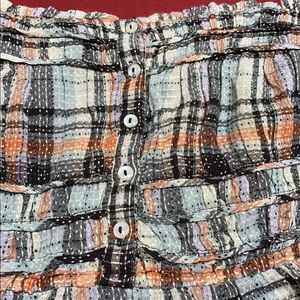 Free People | Tops | New Free People Plaid Cropped Top | Poshmark